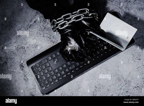 Cyber Protection And Security Concept Internet Hacked Computer Server
