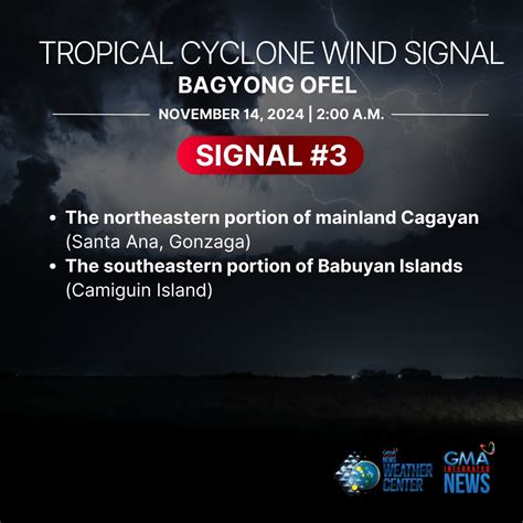 Gma News Nakataas Ang Tropical Cyclone Wind Signal 3
