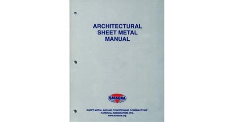 Architectural Sheet Metal Manual By Sheet Metal And Air Conditioning