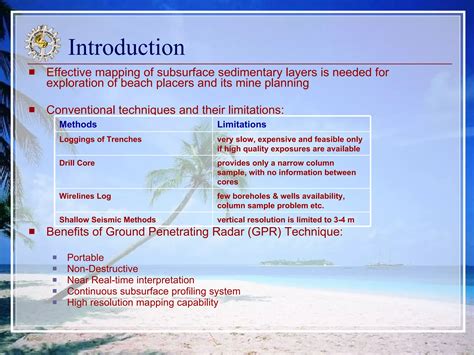 application of ground penetrating radar in subsurface mapping ppt geology science