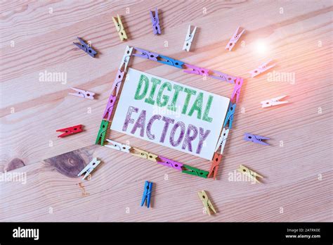 Word Writing Text Digital Factory Business Photo Showcasing Uses Digital Technology To Operate