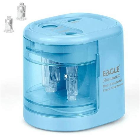 Eagle 전동 연필깎이 배터리 또는 Usb 작동 이중 구멍 블레이드 6 8mm 및 9 12mm 크기의 연필 티몬