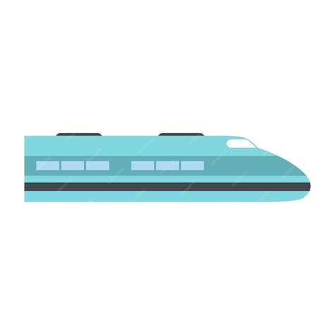 Icono De Tren De Alta Velocidad En Estilo Plano Aislado Sobre Fondo