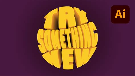 How To Make 3d Circle Typography In Adobe Illustrator Warp Text Into