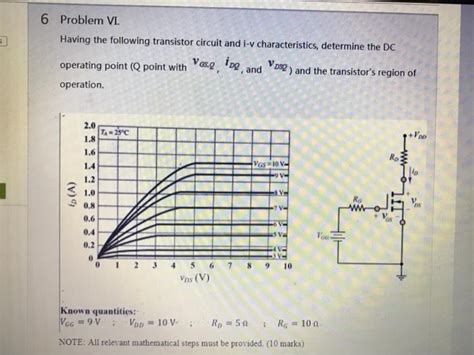 Solved 6 Problem VI Having The Following Transistor Circuit Chegg