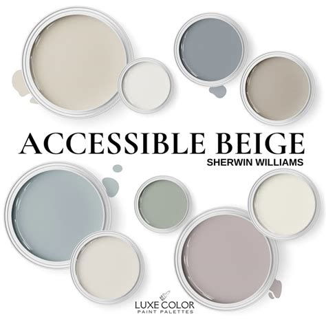 Accessible Beige Color Palette ~ Sherwin Williams Complementary Colors