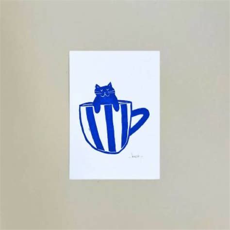 Linogravure 10cm X 15 Cm A6 Ca T Ppucino En 2024 Linogravure