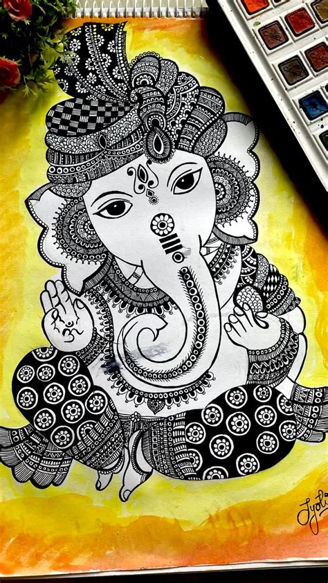 Lord Ganesha🙏🏻🙏🏻 🧿ganesha Mandala Mandala Drawing Mandala Design