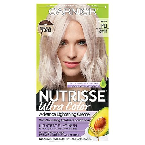 Garnier Nutrisse Ultra Color Coconut Pl1 Lightest Platinum Bleach Kit