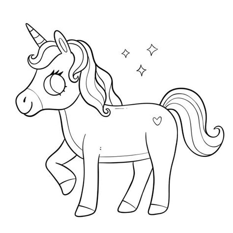 Cute Unicorn Printable Coloring Pages