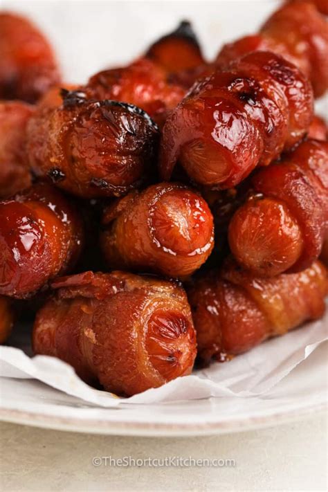 Bacon Wrapped Smokies 3 Ingredients The Shortcut Kitchen