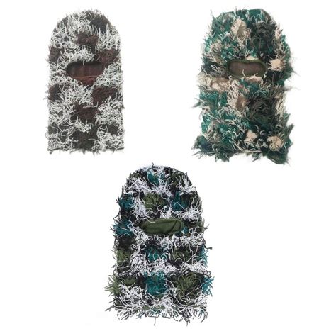 Fuzzy Balaclava Shiesty Mask Balaclava Distressed Camouflage Balaclava