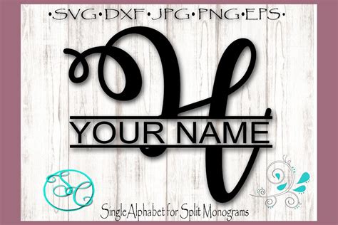 Split Monogram Letter H Single Letter File 290599 Svgs Design Bundles