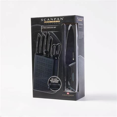 Scanpan Spectrum 6 Piece Knife Block Set With Sharpener