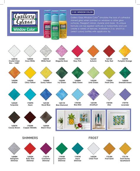 Stained Glass Color Chart