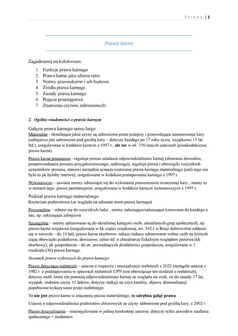 Prawo karne źródła zasady funkcje Prawo karne Zagadnienia na kolokwium Funkcje prawa