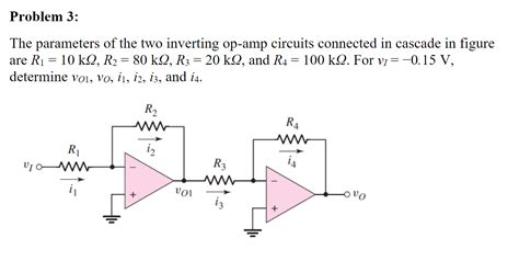 Solved Problem 3 Are Ri The Parameters Of The Two Inverting