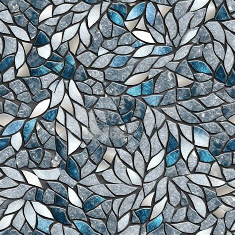 Premium Ai Image A Close Up Of A Mosaic Tile With Blue And White