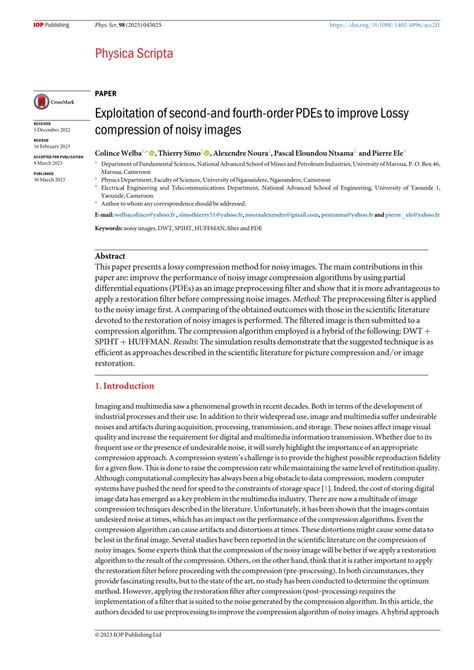 Exploitation Of Second And Fourth Order Pdes To Improve Lossy