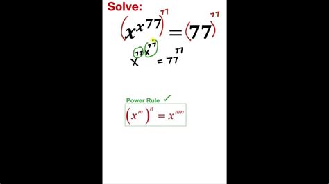 Solve The Nested Exponential Equation Youtube