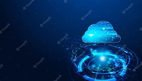 Premium Vector Abstract Cloud Storage In The Online Network System Digital High Security On A
