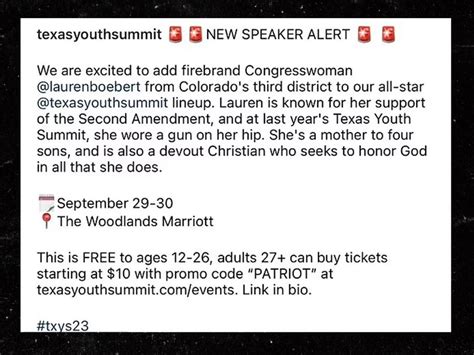 Rep Lauren Boebert Removed From Youth Summit Speakers List After