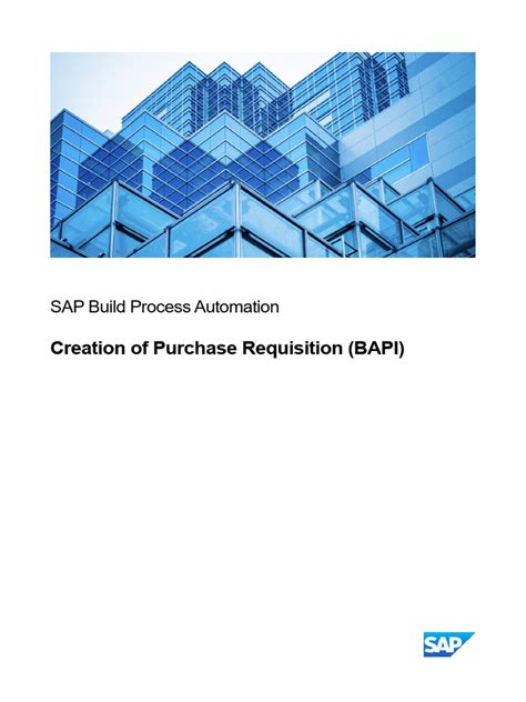Creation Of Purchase Requisition Bapi Pdf Parameter Computer
