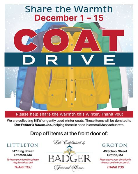 2023 Coat Drive Badger Funeral Home