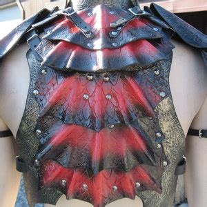 Leather Armor Dragon Scale Chest Back Dragonscale Armor Cuirass