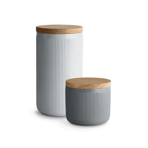 Vorratsdosen 2 Tlg Set Keramik Weiß Springlane Kitchen Cocoli