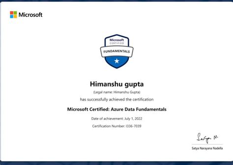 Himanshu Gupta On Linkedin Azure Data Certification Dp900 Analyst