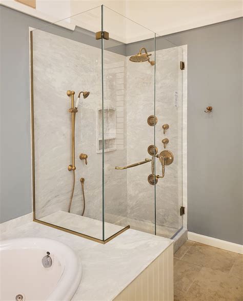 Tresor Frameless 3 8 Inch Glass Swing Door Inline Panel And Return Panel