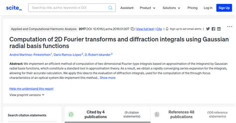 computation of 2d fourier transforms and diffraction integrals using