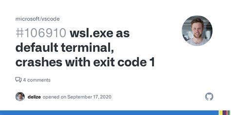 Wslexe As Default Terminal Crashes With Exit Code 1 · Issue 106910