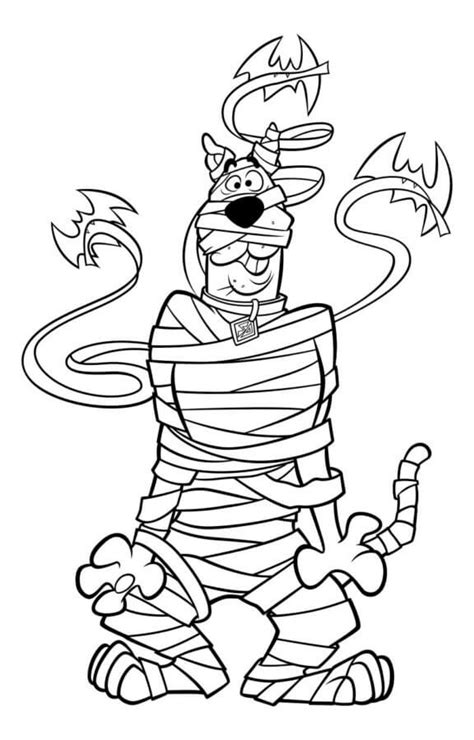 Fise De Colorat Cu Desenează Scooby Doo Mumificat Descărcați
