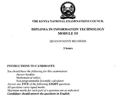 Certificate Ict Module Knec Past Papers Newsspot Co Ke