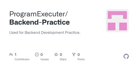 GitHub ProgramExecuter Backend Practice Used For Backend Development