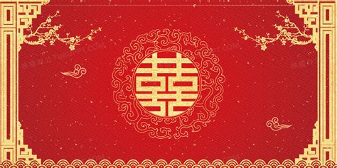 喜庆烫金中式红色婚礼婚宴背景背景图片素材免费下载 熊猫办公