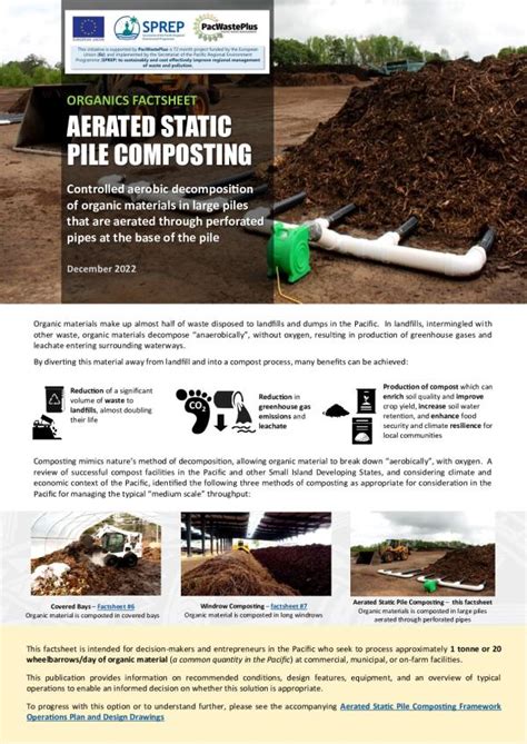 Organics Factsheet Aerated Static Pile Composting