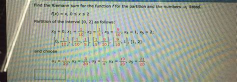 Solved Definite Intergrals Rieman Sum Calculate The