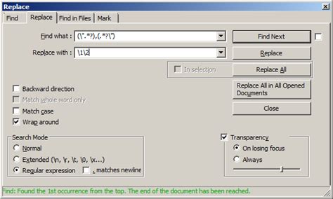 Notepad Replace Comma If Is Between Two Double Quotes Super User