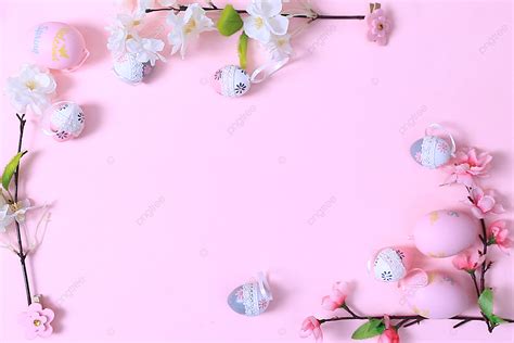부활절 테두리 배경 핑크 꽃 회복 봄 배경 일러스트 및 사진 무료 다운로드 Pngtree