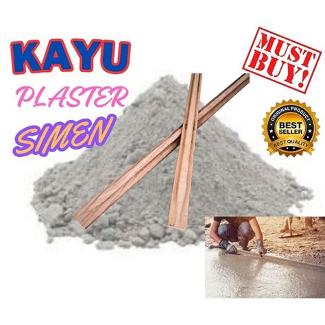 Wood Cement Plastering Trowel Plaster Simen Kayu Panjang Rata Simen