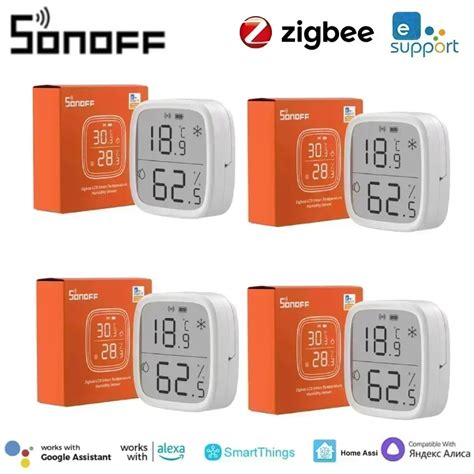 SONOFF SNZB 02D Zigbee LCD Smart Temperature Humidity Sensor Remote Real Time Monitoring SONOFF