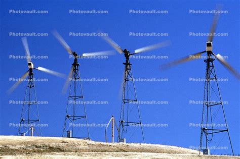 Wind Farms Altamont Pass Northern California Usa Photo