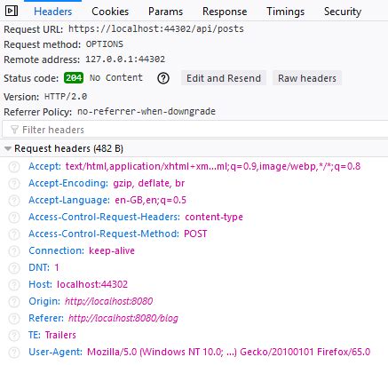Cors Why Does Sending POST Request To Asp Net Core Fail Stack Overflow