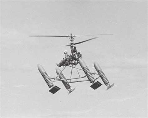 Gyrodyne Ron Rotorcycle Helicopter Fitted With Experimental Vertical