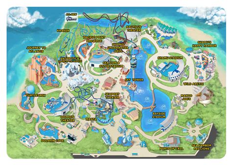 Seaworld San Diego Roller Coaster Sea World San Diego Map Maps Seaworld