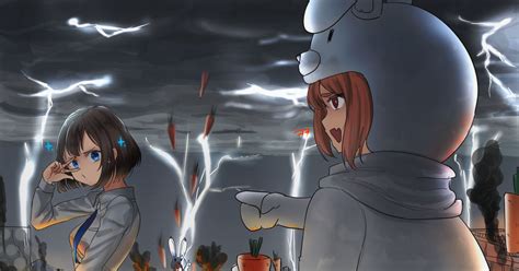 女の子 巨大ウサギ怪獣の侵攻 거대토끼괴수 침공 검은핫산のイラスト Pixiv