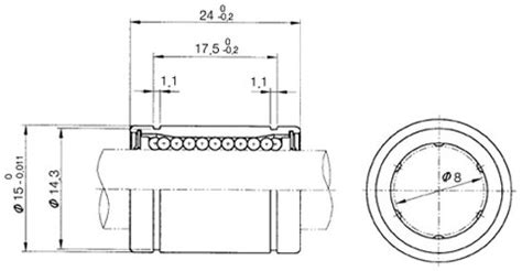 Линейный подшипник LM8UU 8мм